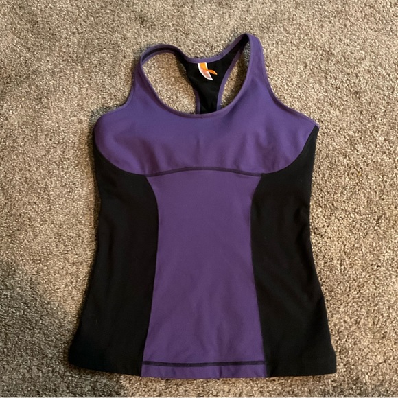 Lucy | Tops | Lucy Purple Black Workout Tank L | Poshmark